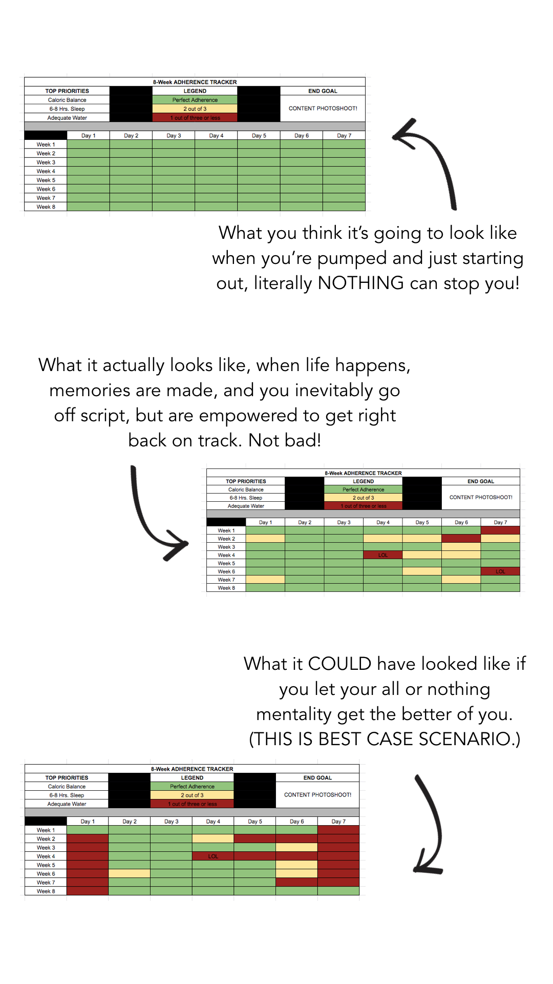 Adherence Tracker Example – The Four Percent